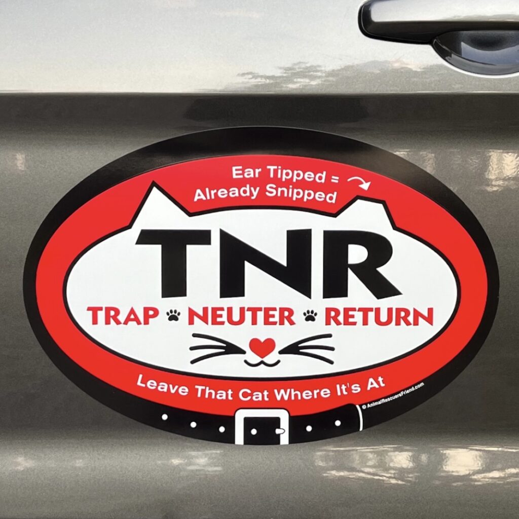 VEHICLE SIGN – TNR – Trap Neuter Return – Large 17”x11.5” Oval Car ...